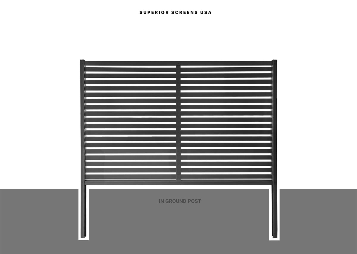 Privacy Fence | Modern Slat Design | 2370Wx1800H – Superior Screens USA